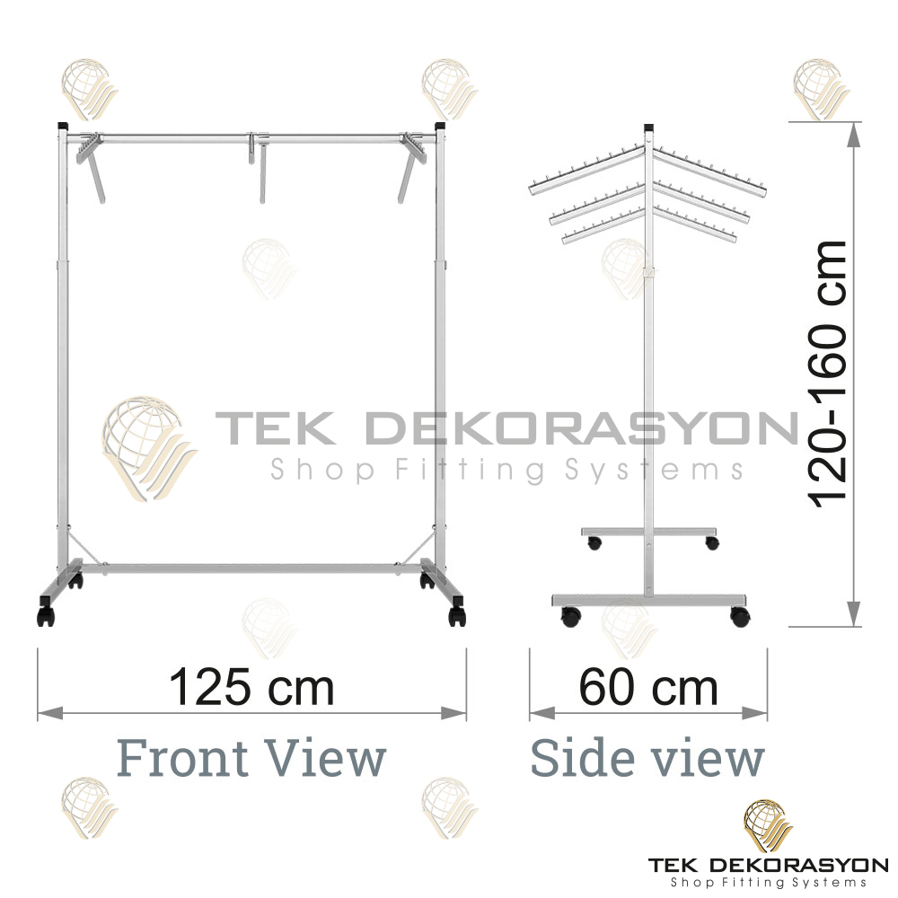 KL 9 2 Way Display Stand, With Front Arm – TEK DEKORASYON